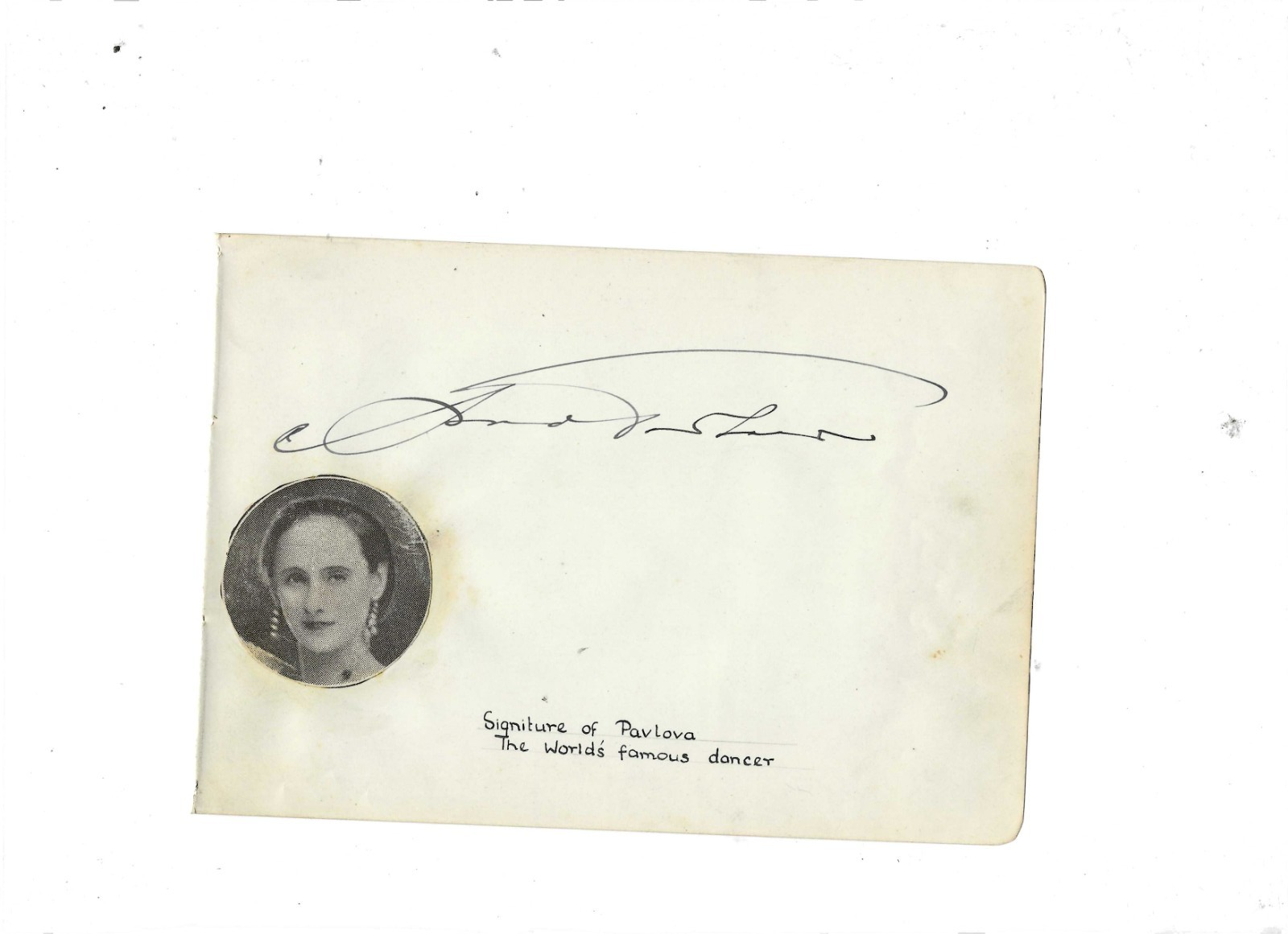 Anna Pavlova World Famous Ballet Dancer Autograph Original | eBay UK