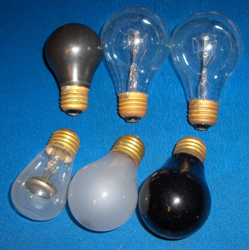 6 GE Mazda & GE Test or Prototype light bulbs circa 1940s-70's General ...