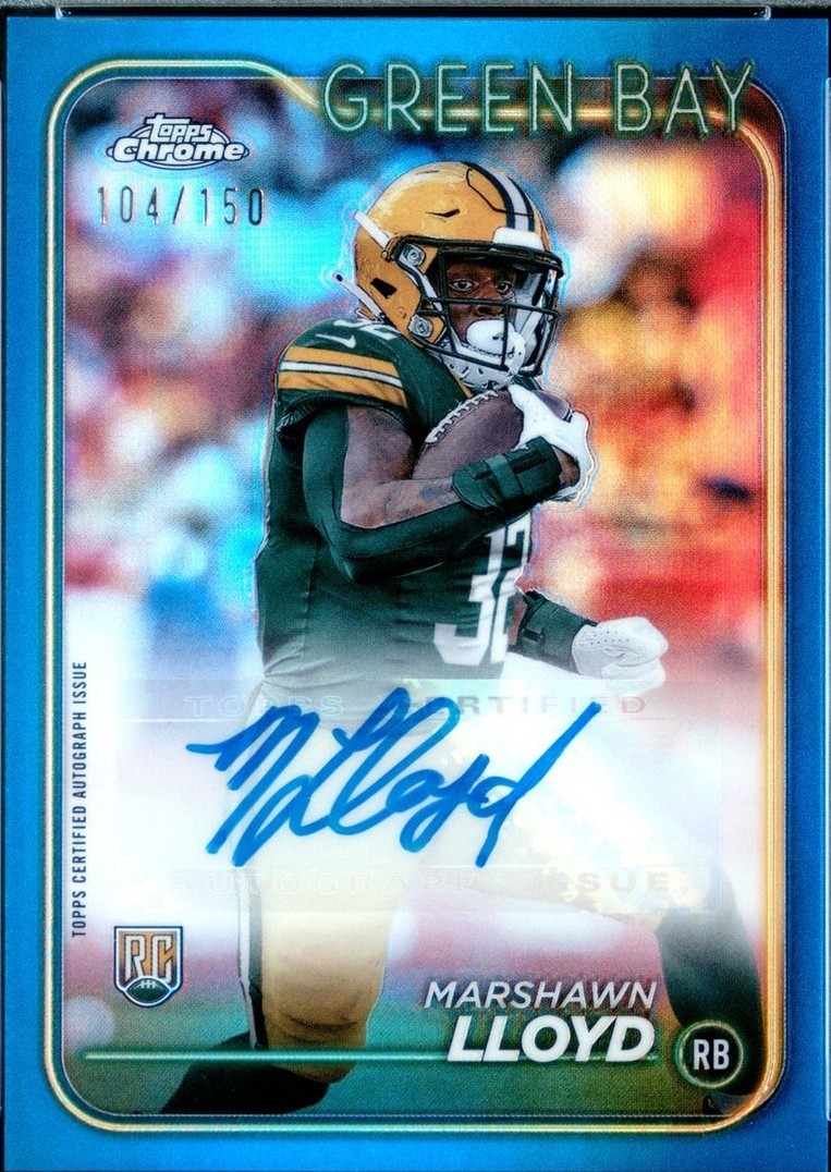 2024 Topps Chrome - Rookie Autographs Marshawn Lloyd #RA-MLL Blue ...