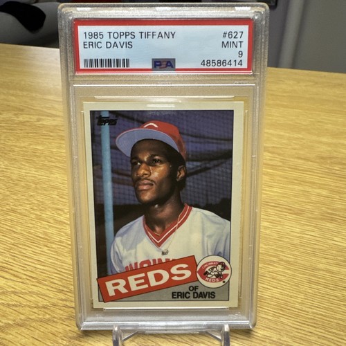 1985 Topps Tiffany #627 Eric Davis Rookie RC PSA 9 MINT Reds Baseball ...