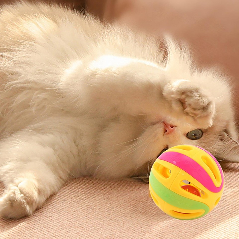 Jingle Bell Cat Toy Cat Pounce Jinggle Ball Interactive Cat Chasing ...