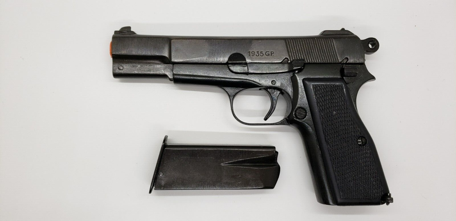Denix Browning Hi-Power Non-Firing Replica Full Size Prop Gun Metal ...