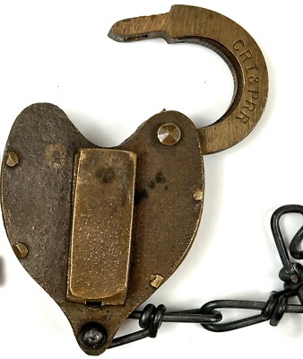 🔥🔥🔥🔥Antique Brass PadLock, No Key | eBay
