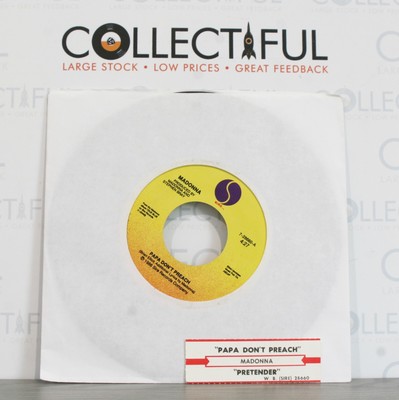 MADONNA - PAPA DON'T PREACH - SIRE 1986 - W/ JUKEBOX STRIP - 45rpm 7 ...
