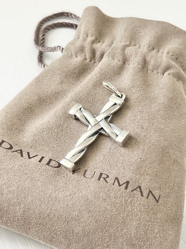 David Yurman Helios Religious Sterling Silver Cross Pendant for Men | eBay