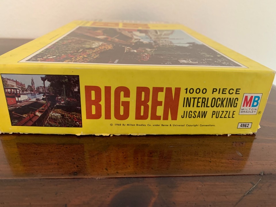 Vintage Milton Bradley -Big Ben- AMSTERDAM, NETHERLANDS 1000 PIECE ...