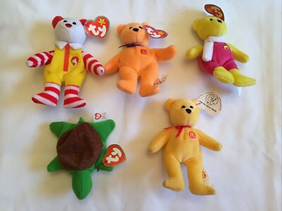 5 -2004 25th Anniversary Mcdonalds TY Mini Beanie Babies Collectibles ...