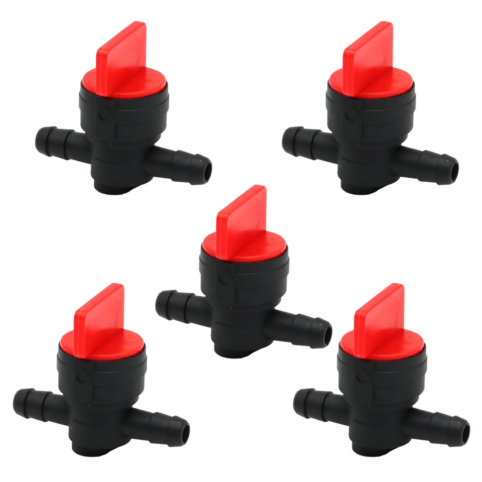 5 x 1/4" In-Line Straight Fuel Gas SHUT-OFF / CUT-OFF VALVES Lawn Mower ...