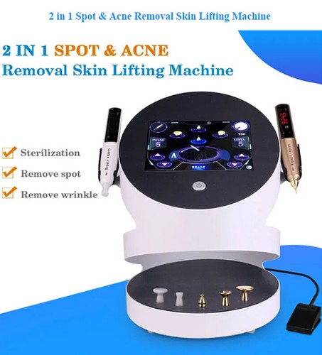 2IN1 Cold Ozone Plasma Pen Fibroblast Laser Mole Spot Removal Skin Lift ...