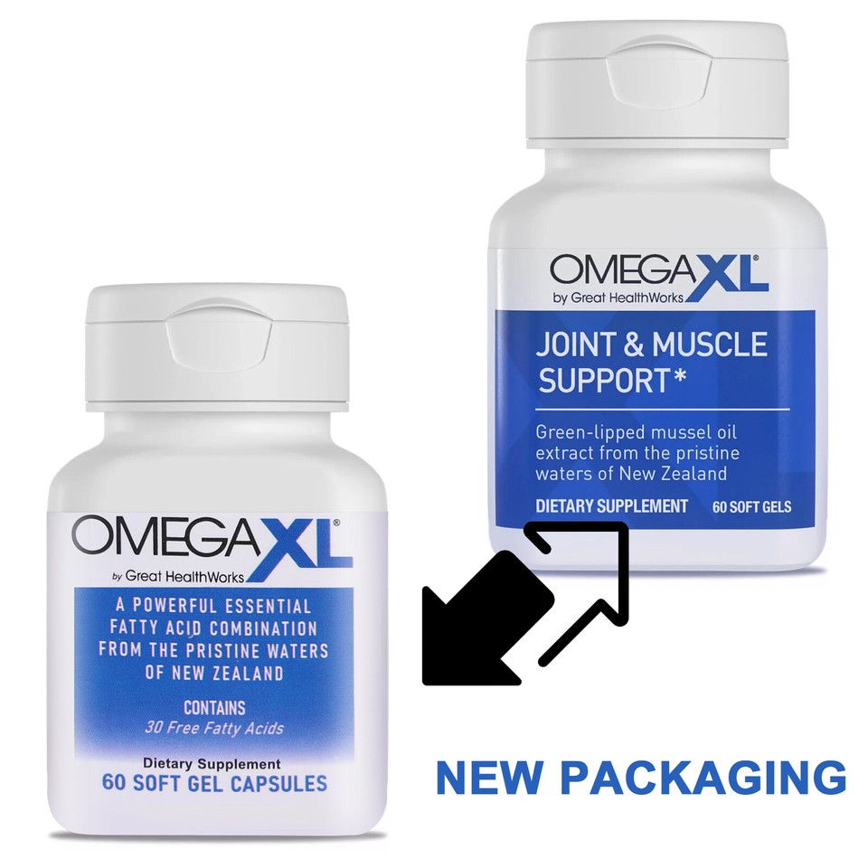 Omega XL 60ct by Great HealthWorks: Small, Potent, Joint Pain Relief ...