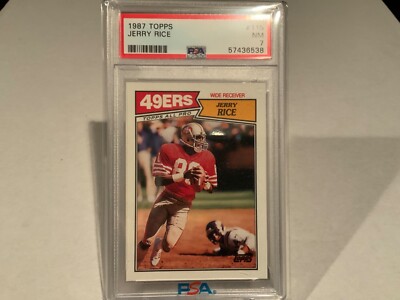 1987 Topps Football #115 Jerry Rice All Pro card PSA 7 Nm 49ers REGRADE ...
