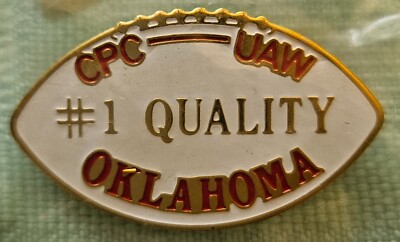 CPC UAW Oklahoma #1 Quality Football Pin OU Red and White | eBay