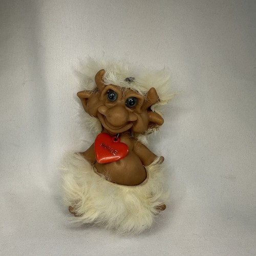 J.N. Reisler Grum Devil Troll Doll. Blonde Rabbit fur, Blue eyes. 1960s ...