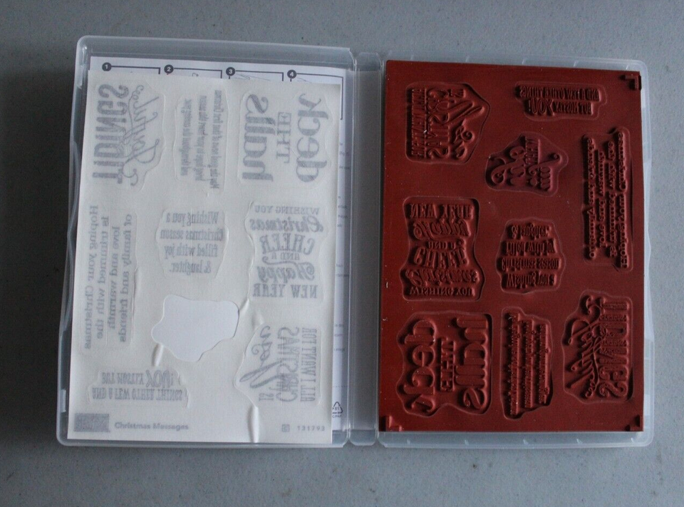 Stampin' Up! Christmas Messages Stamp Set Of 9 Retired Greetings | eBay
