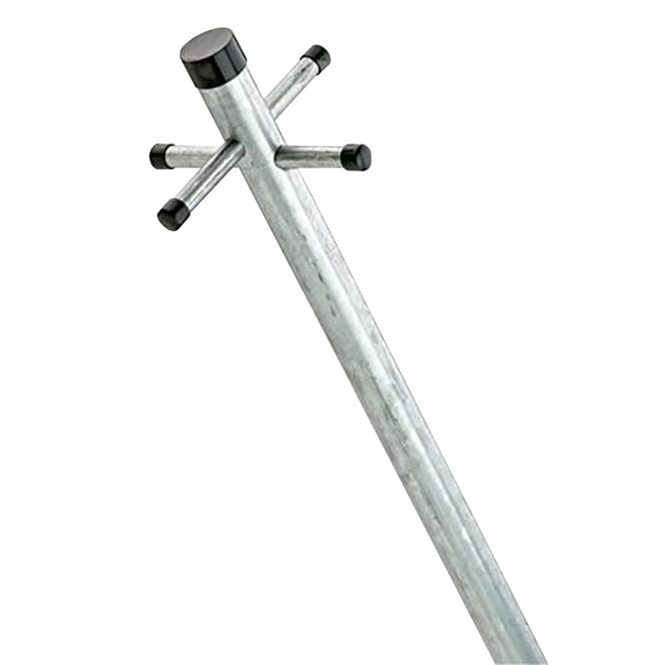 2.2m Heavy Duty Washing Line Post Pole ft Clothes Support W/ Ground ...