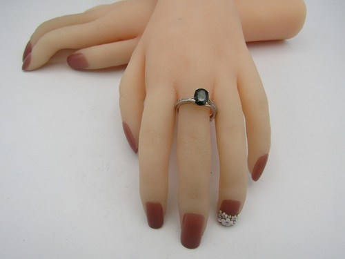 3ct 9mm OVAL CHROME DIOPSIDE RING Sterling Silver 925 NWT Size 9 RG9 | eBay