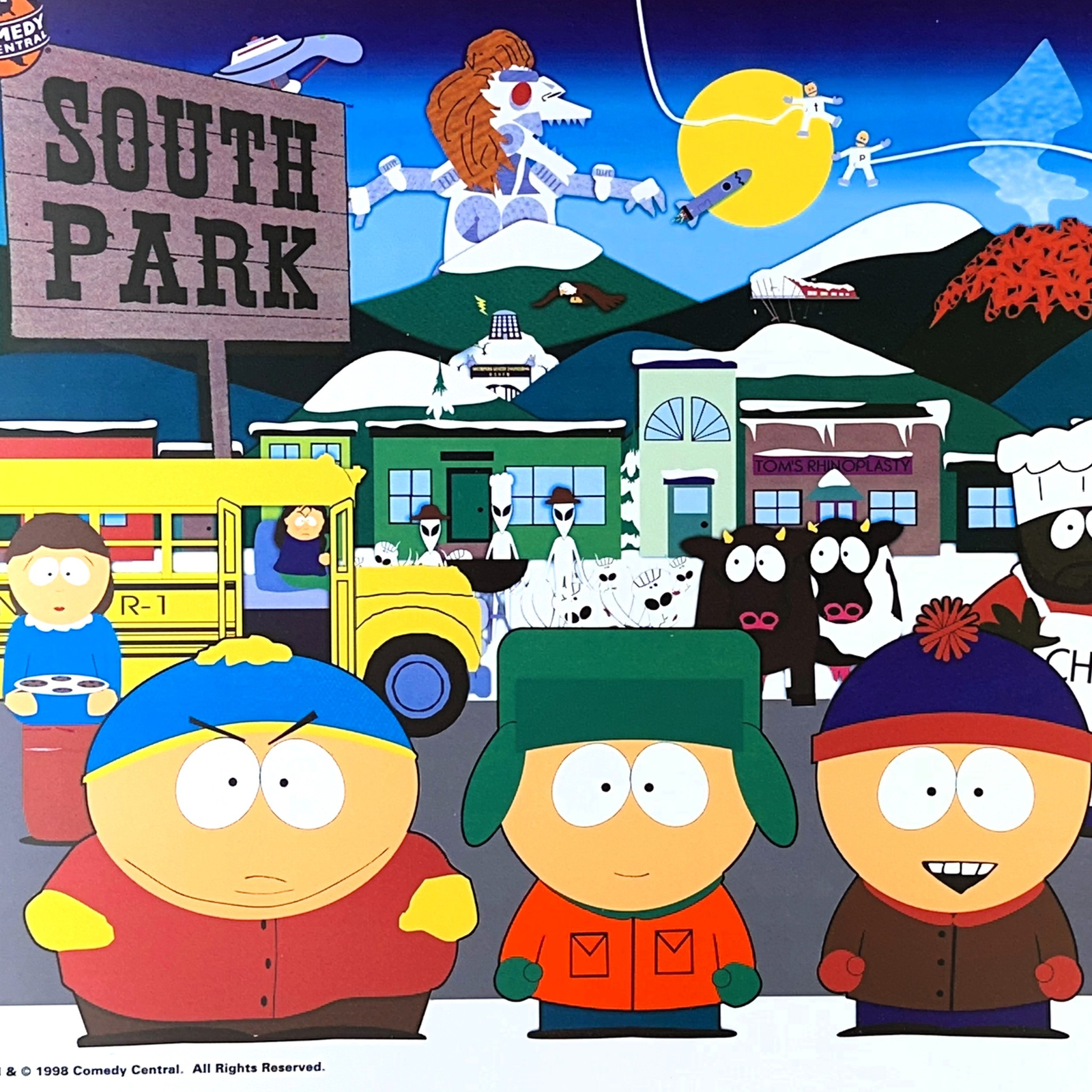 Sega South Park Pinball Machine Game Backglass Translite NOS ORIGINAL ...