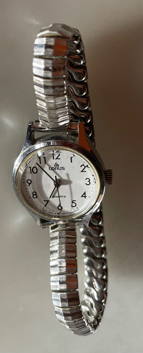 Vintage Lorus Silver Metal Stretch Band Watch Y481-1340 (RO) | eBay