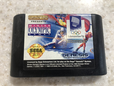 WINTER OLYMPIC GAMES ORIGINAL SEGA GENESIS GAME CARTRIDGE ONLY NES HQ ...