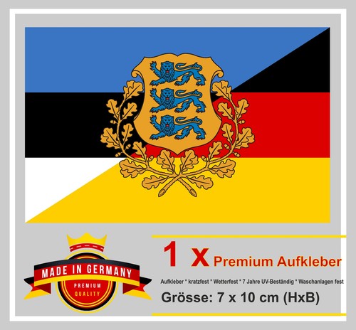Auto Aufkleber Fahne Flagge Freundschaft Deutschland Estland Wappen ...