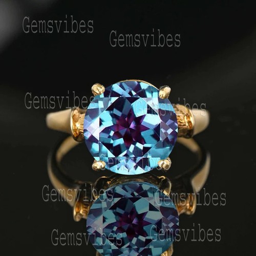 Vintage Alexandrite Bague 925 Argent Sterling Élégant Birthday Cadeau ...