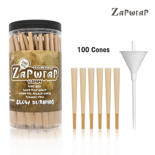 100packs Natural Cones Rolling Paper Pre Rolled Cones King Size Ultra ...