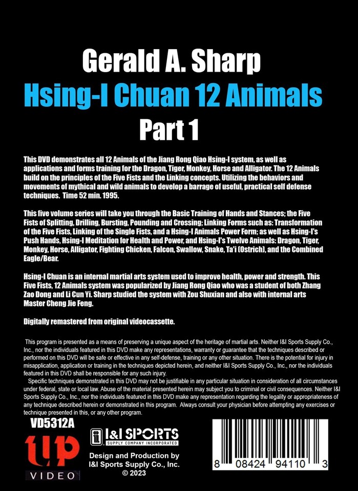Hsing-I Chuan 12 Animals kung fu #1 Forms Training DVD Gerald A. Sharp ...