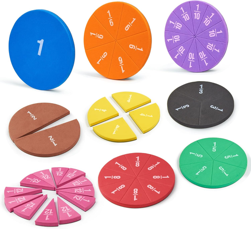 51Pcs Fraction Bars Set, Math Manipulatives - Magnetic Fraction Tiles ...