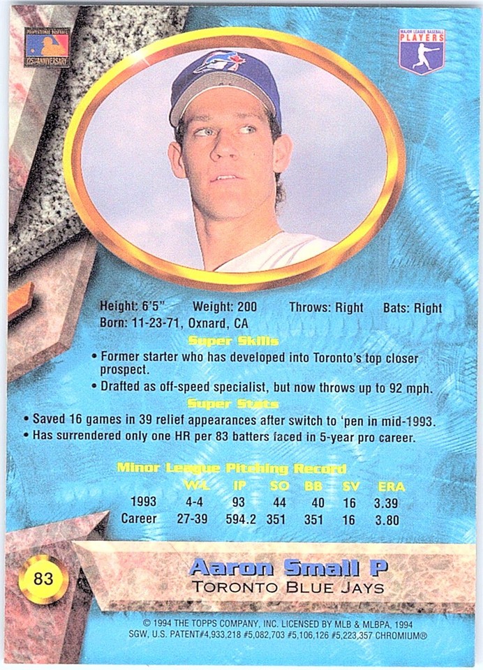 Aaron Small 1994 Bowman's Best #83 Toronto Blue Jays | eBay