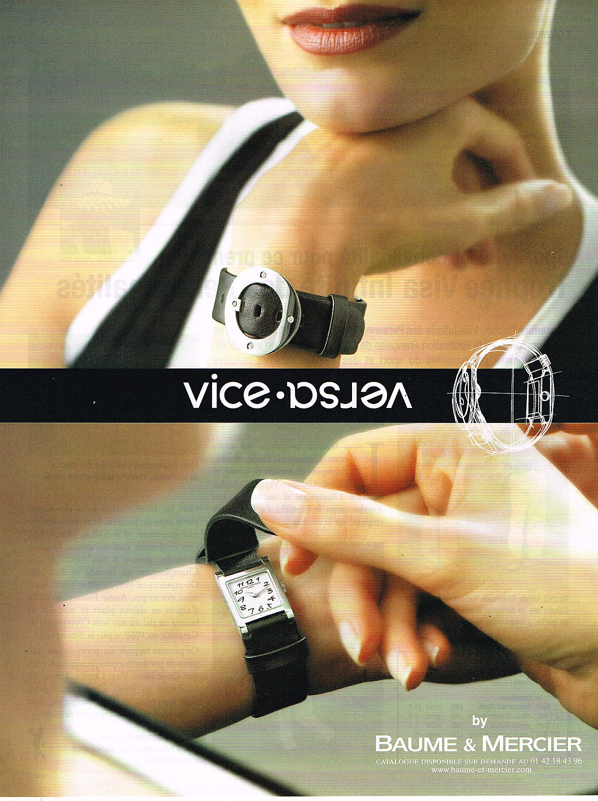 PUBLICITE ADVERTISING 015 2004 BAUME & MERCIER montre VICE-VERSA | eBay