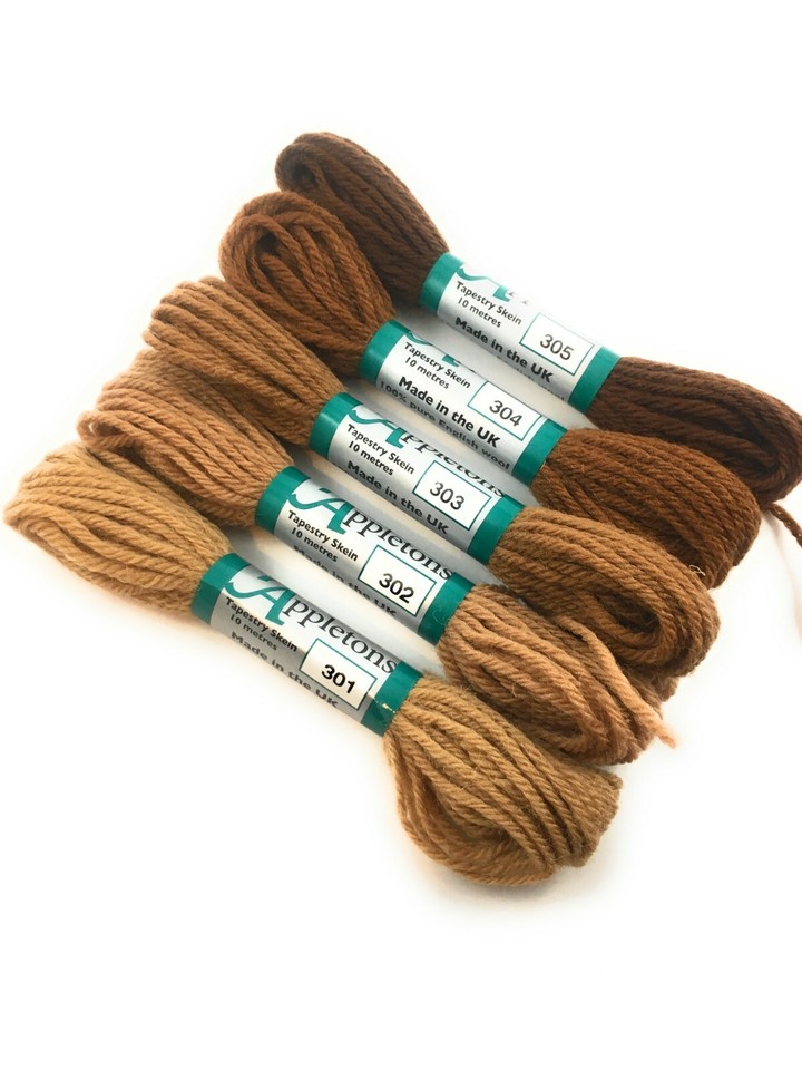 Sets of Appletons Wool Skeins Colour Range - Tapestry 4ply & Crewel ...