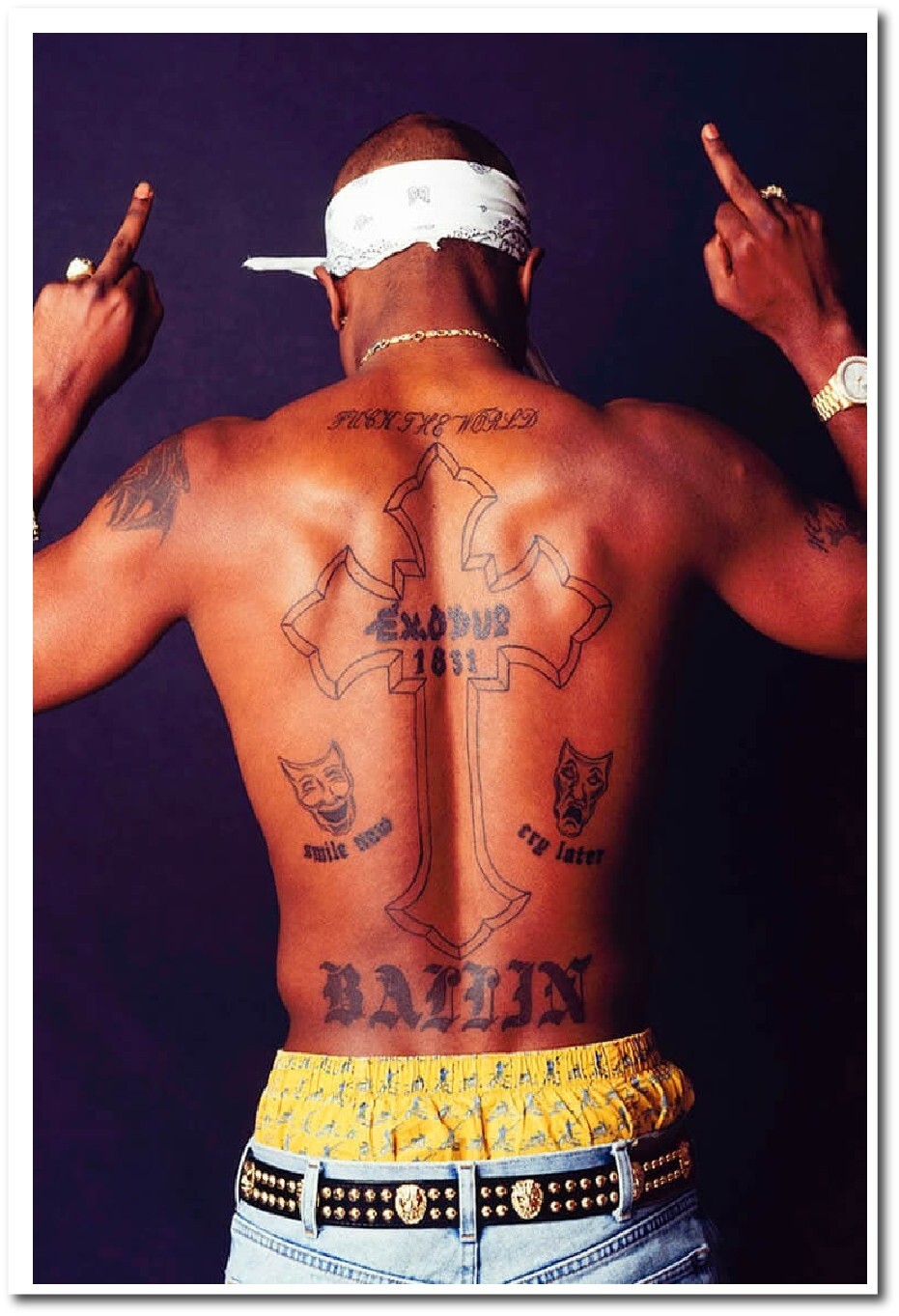 2pac Back Tattoos