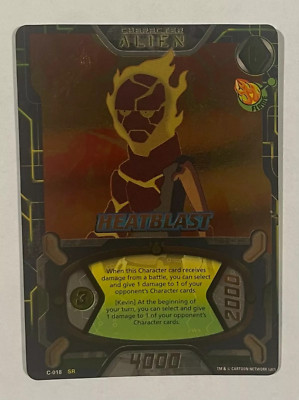 BEN 10 CCG ** 1ST EDITION ** SUPER RARE C-018 HEATBLAST GOLD FOIL CARD ...