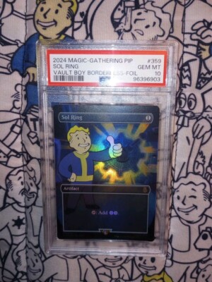 MTG Fallout Sol Ring FOIL Vault Boy Borderless 0359 PIP PSA 10 | eBay