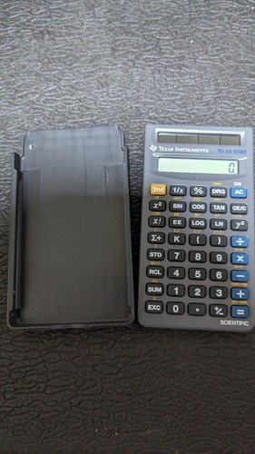 Texas Instruments TI-25 STAT Scientific Calculator Screen Error Read ...