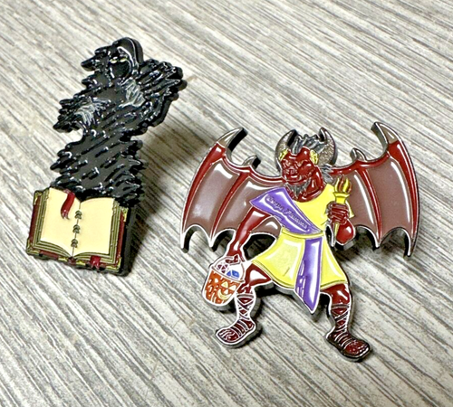 Demon Pin Lot Trick Or Treat Magic Book Standing Red Black brooch | eBay