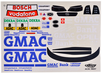Decal Sheet 1:10 Opel Astra V8 Coupe GMAC Bank Sticker Carson 69237 | eBay