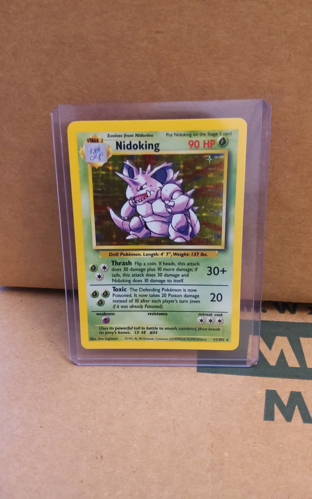 1999 Pokemon NIDOKING Base Set Edition HOLO RARE Card 11/102 WotC | eBay