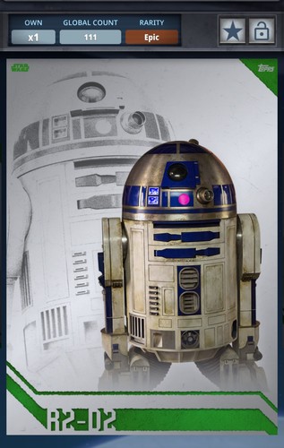 TOPPS STAR WARS CARD TRADER R2-D2 DUAL PERCEPTIONS 26 EPIC GREEN | eBay