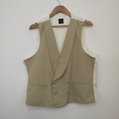 Dobell Double Breasted Waistcoat 44 Beige Buff Wool Morning Suit Royal ...
