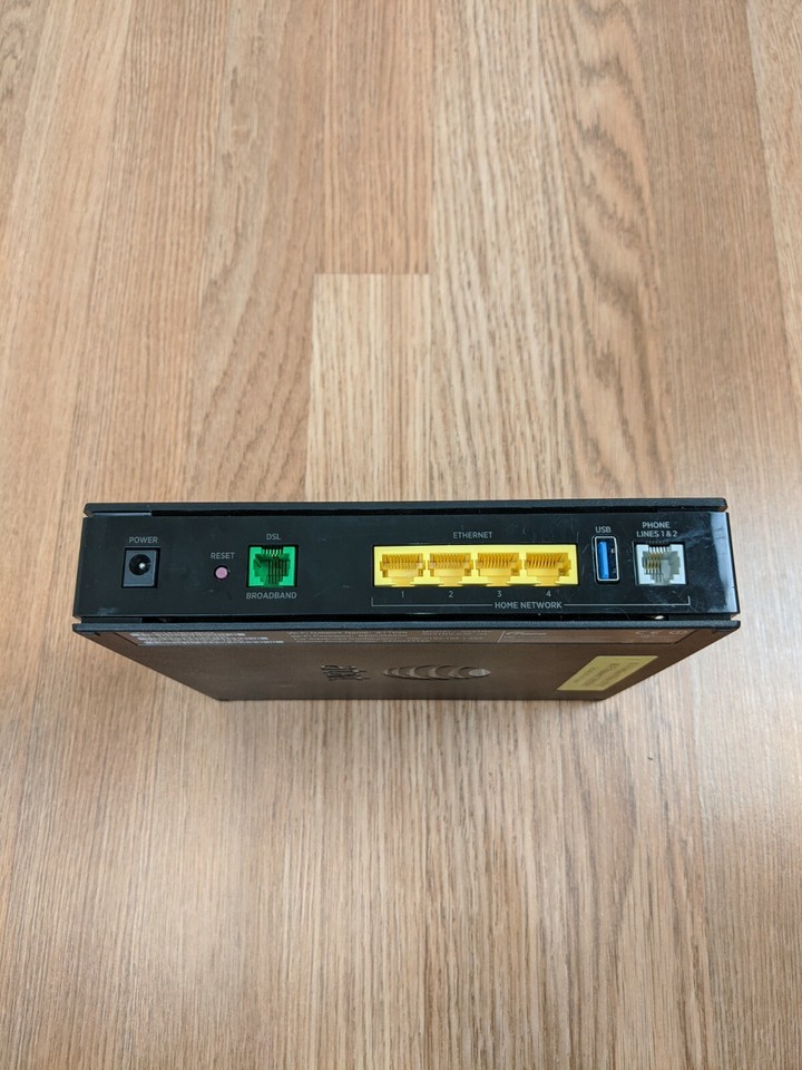 AT&T U-Verse 4-Port 10-Megabit Wireless N Router 5031NV No Power Supply ...