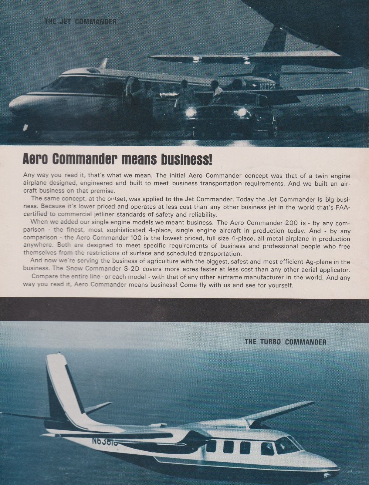 Aviation Magazine Print - Jet Commander and Aero Commander (1966) | eBay