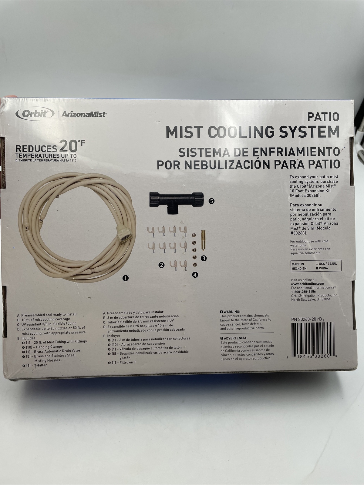 Orbit Arizona Mist Patio Cooling System 30260 20 Feet Cooling New NOS ...
