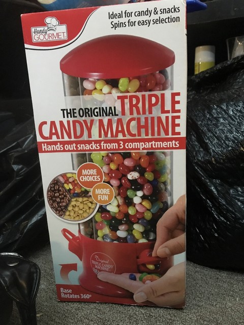 Handy Gourmet 3-compartment Triple Candy Dispenser Machine Red for sale ...