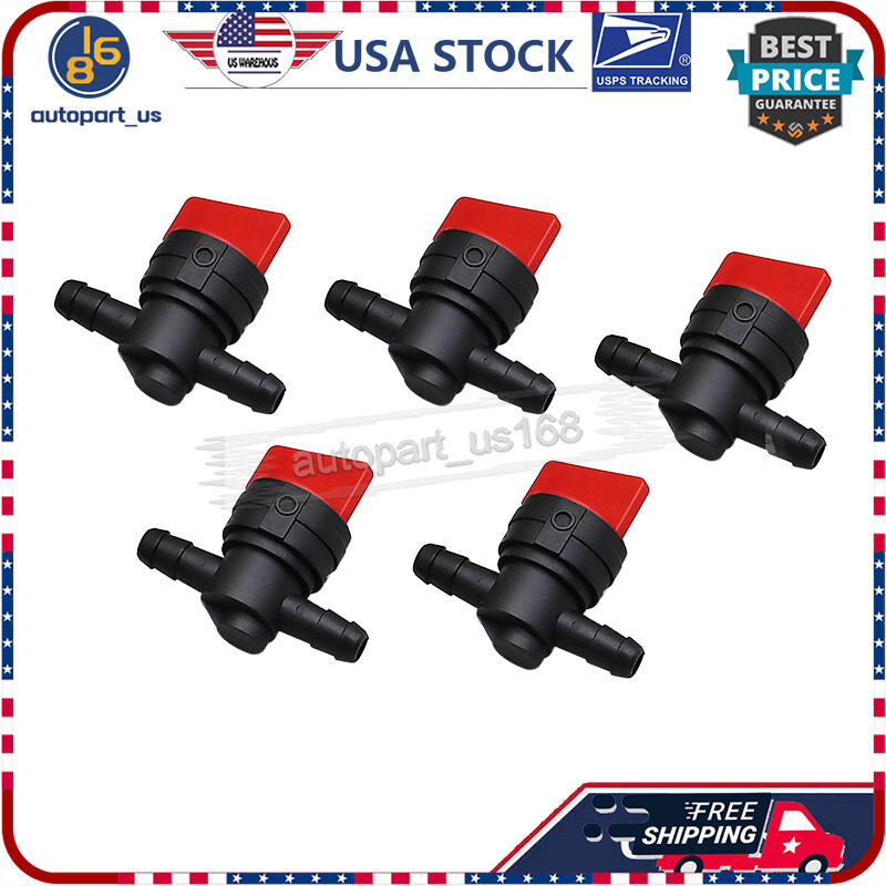 NEW (5) 1/4" In Line Fuel Shut-Off Valve Plastic 494768 5091K 697947 US ...