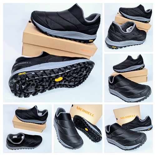 Merrell US 12 Men's Moc Black /Grey Nova Slip On Hiker Comfort Vibram ...