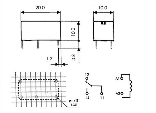 1 x PE014012 - Relais universels SPDT PCB 5A 12VDC - SCHRACK | eBay