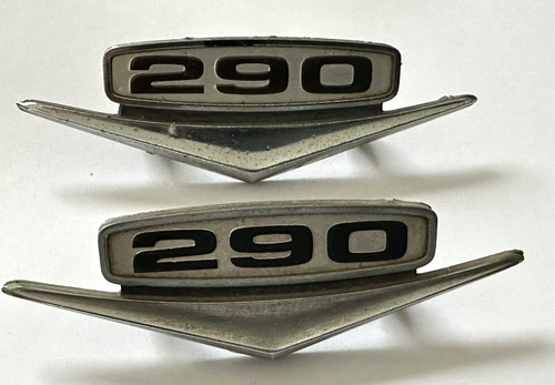AMC JAVELIN REBEL AMBASSADOR "290" Engine FENDER EMBLEMS (2) Rambler V8 ...