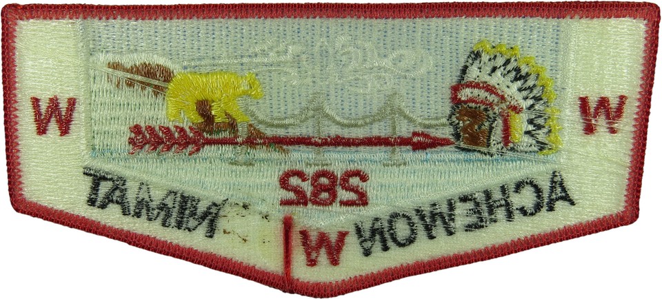 Achewon Nimat Lodge 282 San Francisco Bay Area Council CA Flap RED Bdr ...