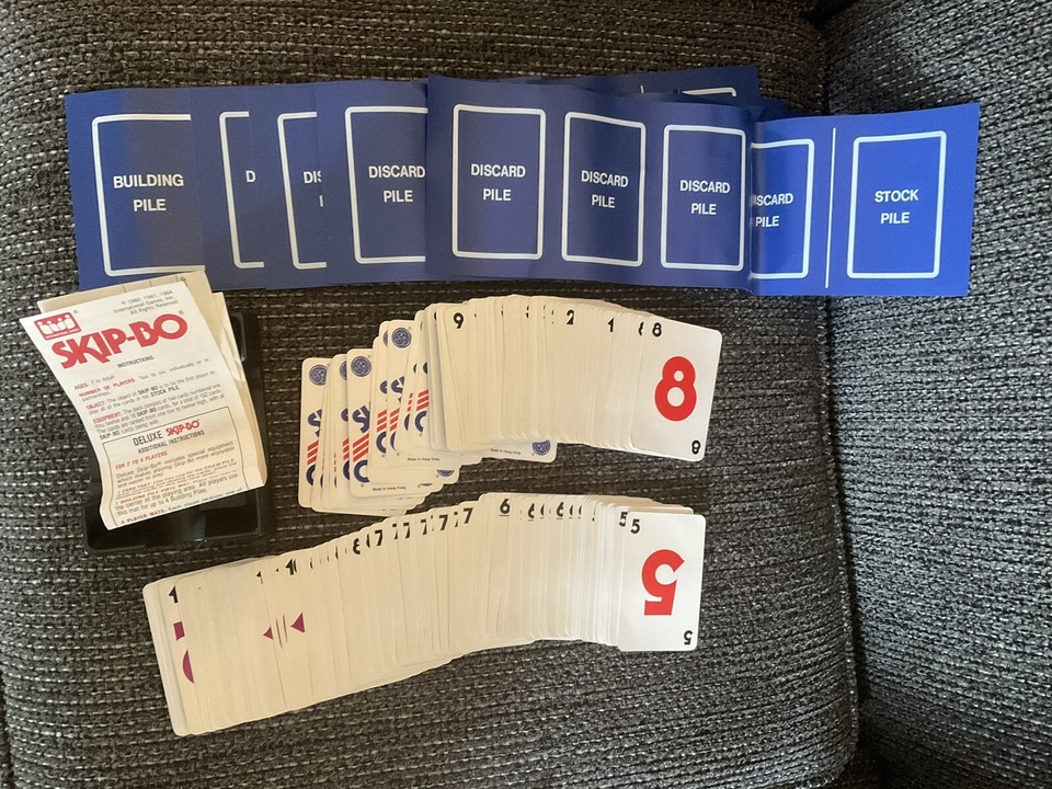 Deluxe Skip-Bo Card Game Complete in Box Vintage 1986 Pre-owned ...